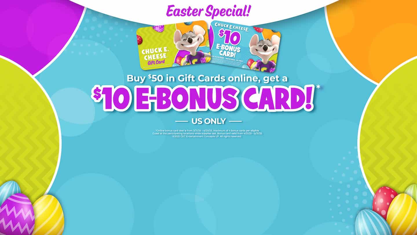 Gift Cards | Chuck E. Cheese